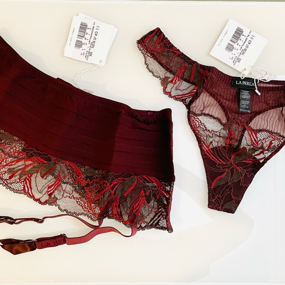 La Perla | Intimates & Sleepwear | La Perla Burgundy Red Lace And Silk ...